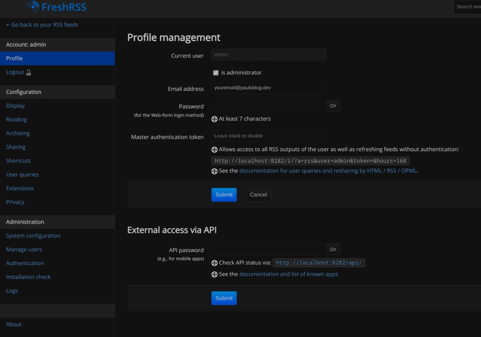 How To Self-Host FreshRSS Reader Using Docker